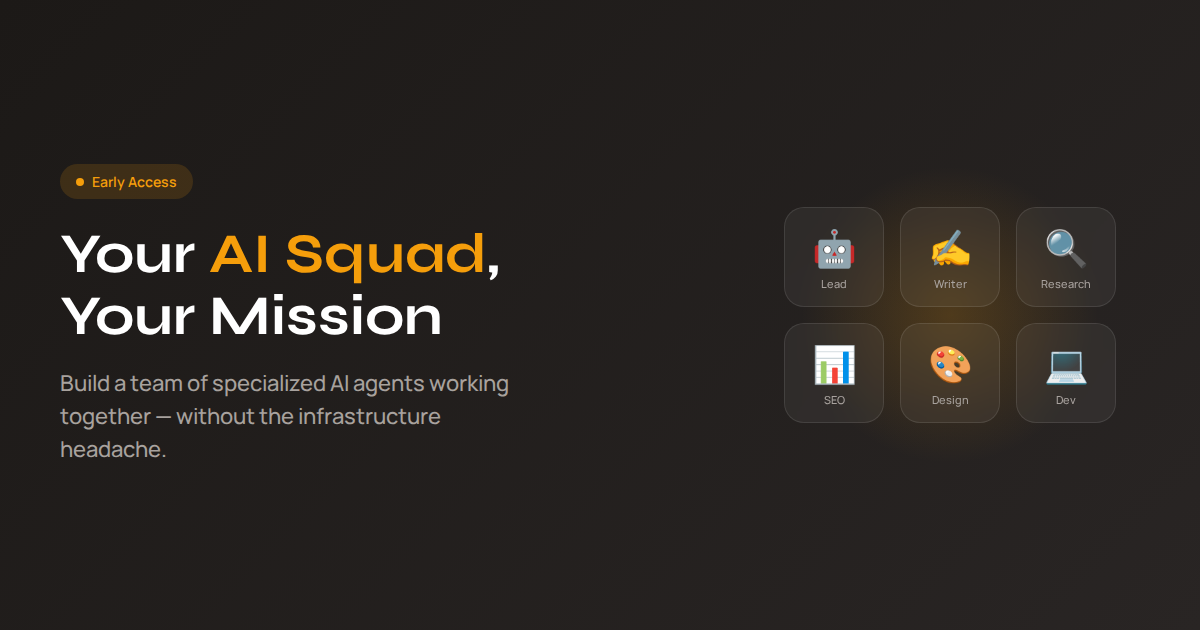 Mission Control HQ - Your AI Squad, Your Mission